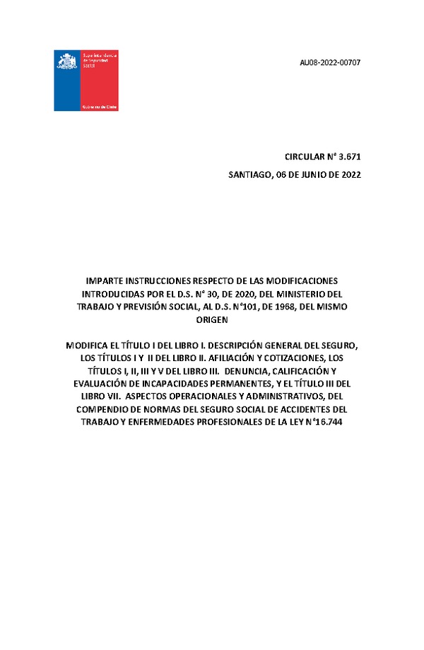 Circular 3671 - SUSESO: Biblioteca de Recursos