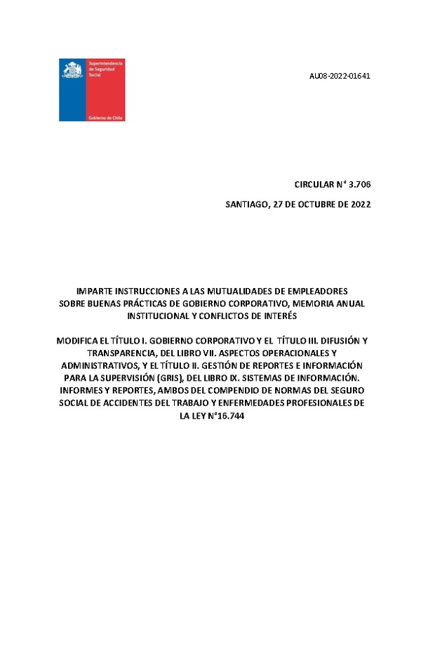 Circular 3706 - SUSESO: Biblioteca de Recursos